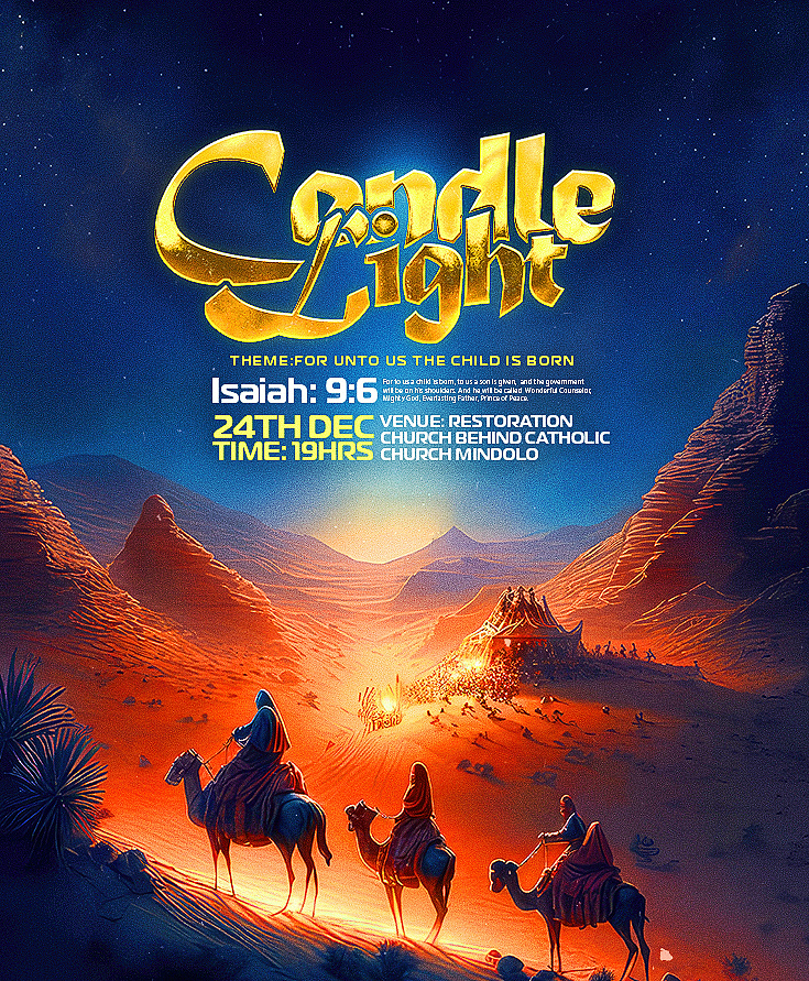 Candlelight service flyer template by Premium City Graphics on Dribbble