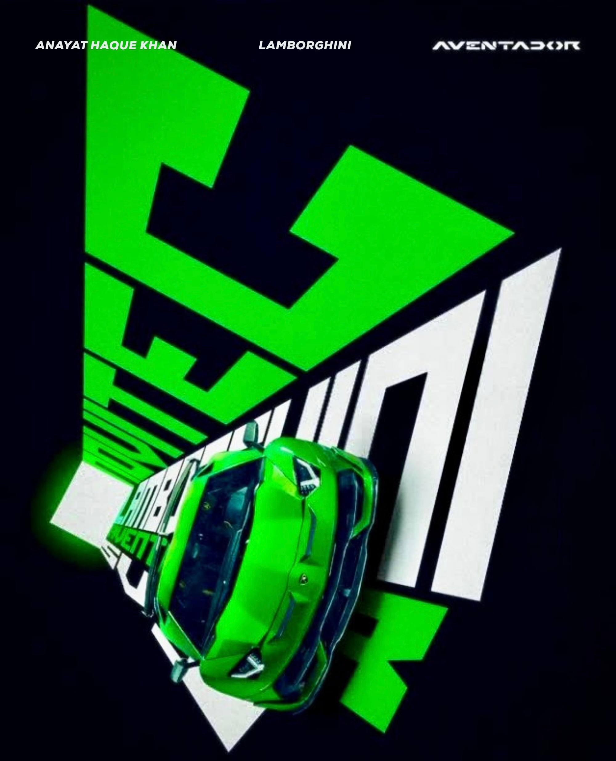 Lamborghini Aventador Car Poster Design. by Anayat Haque Khan on Dribbble