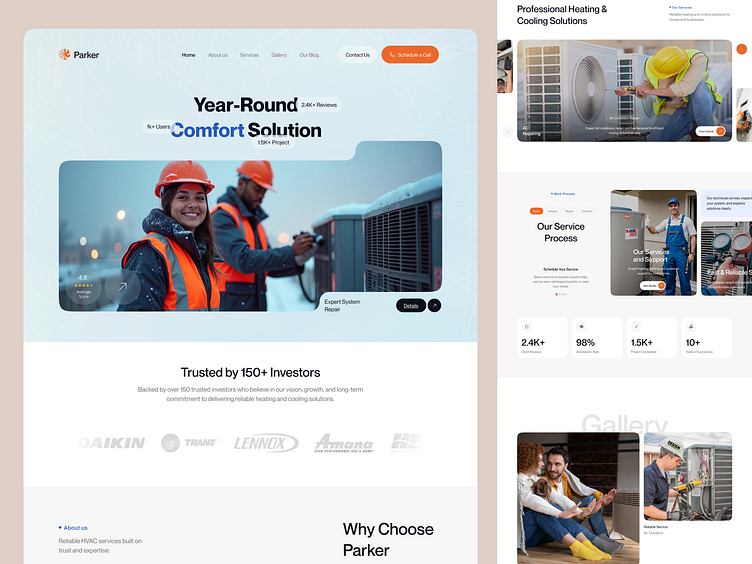 Air Conditioning & Heating – HVAC Website & Responsive UI Design by ...