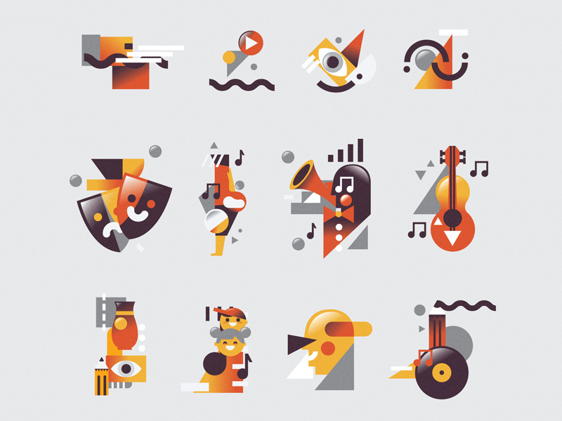Icons made for Cultural Center (CKiBP '25) by Adam Quest on Dribbble