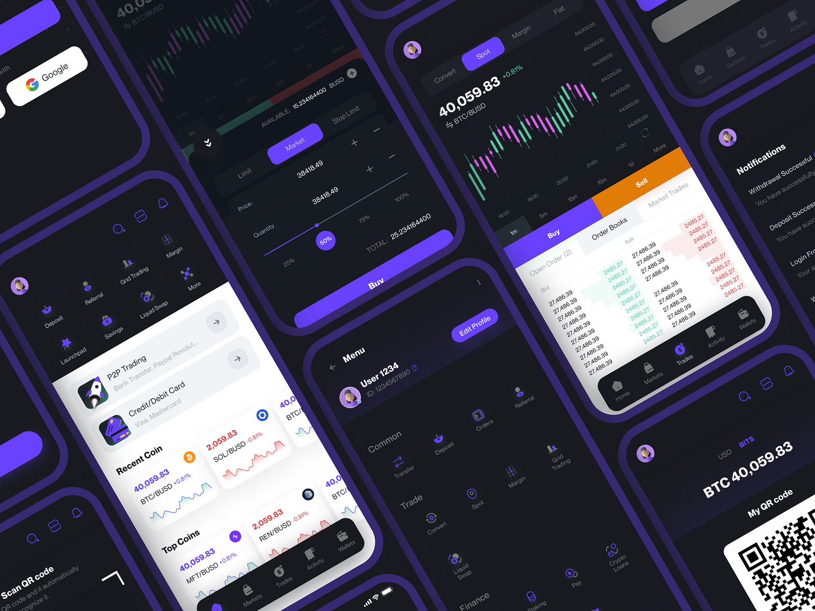 Crypto Trade - Mobile App UI Design by June | Madtheories ⚡ on Dribbble