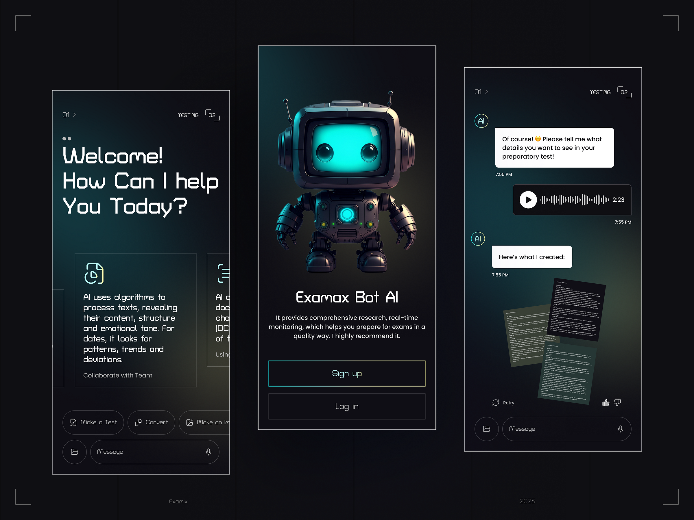 Examax Bot AI – Study Assistant Mobile Design by Yaroslav Tolstykh on ...
