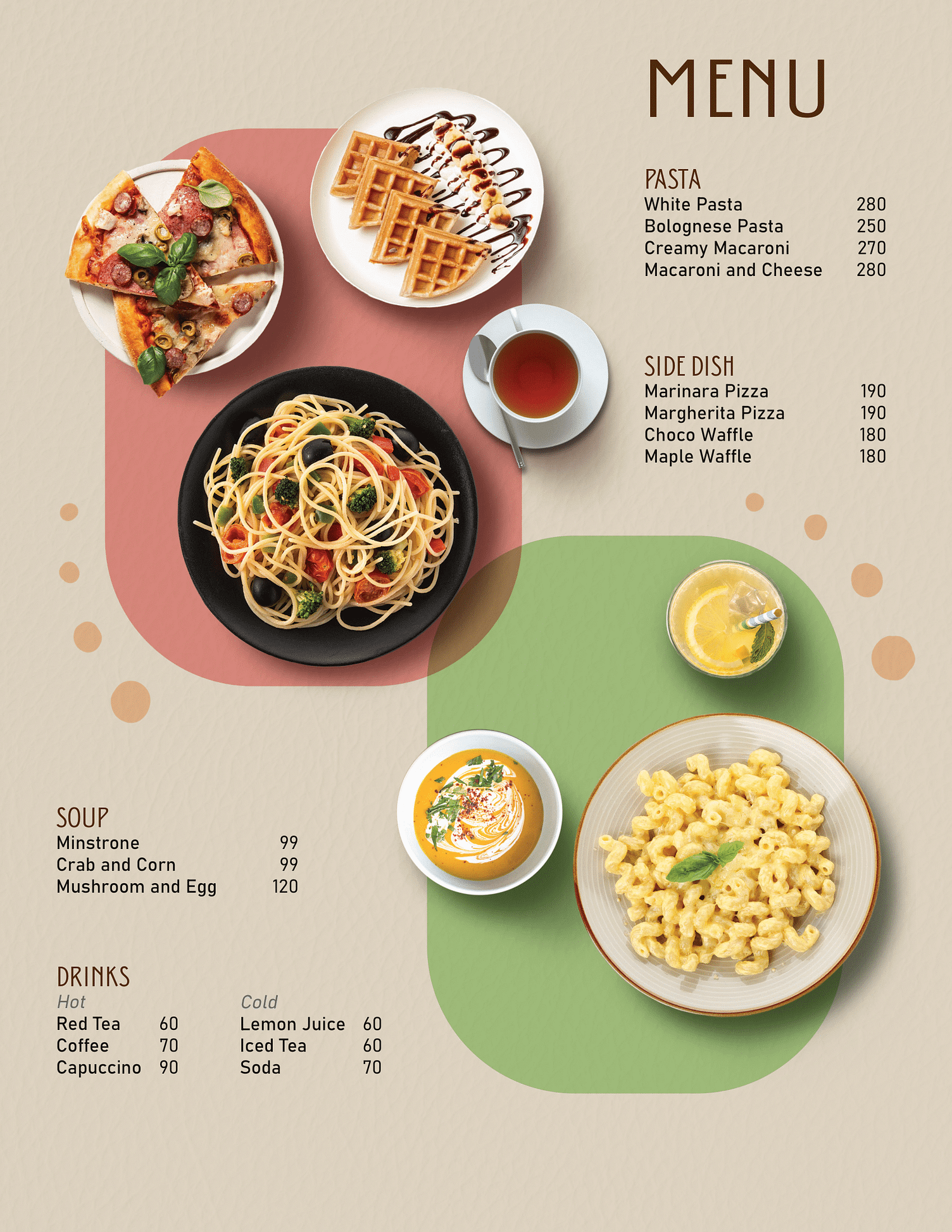 Modern Bistro Menu Design Project by Andrea Fides Gonzales on Dribbble