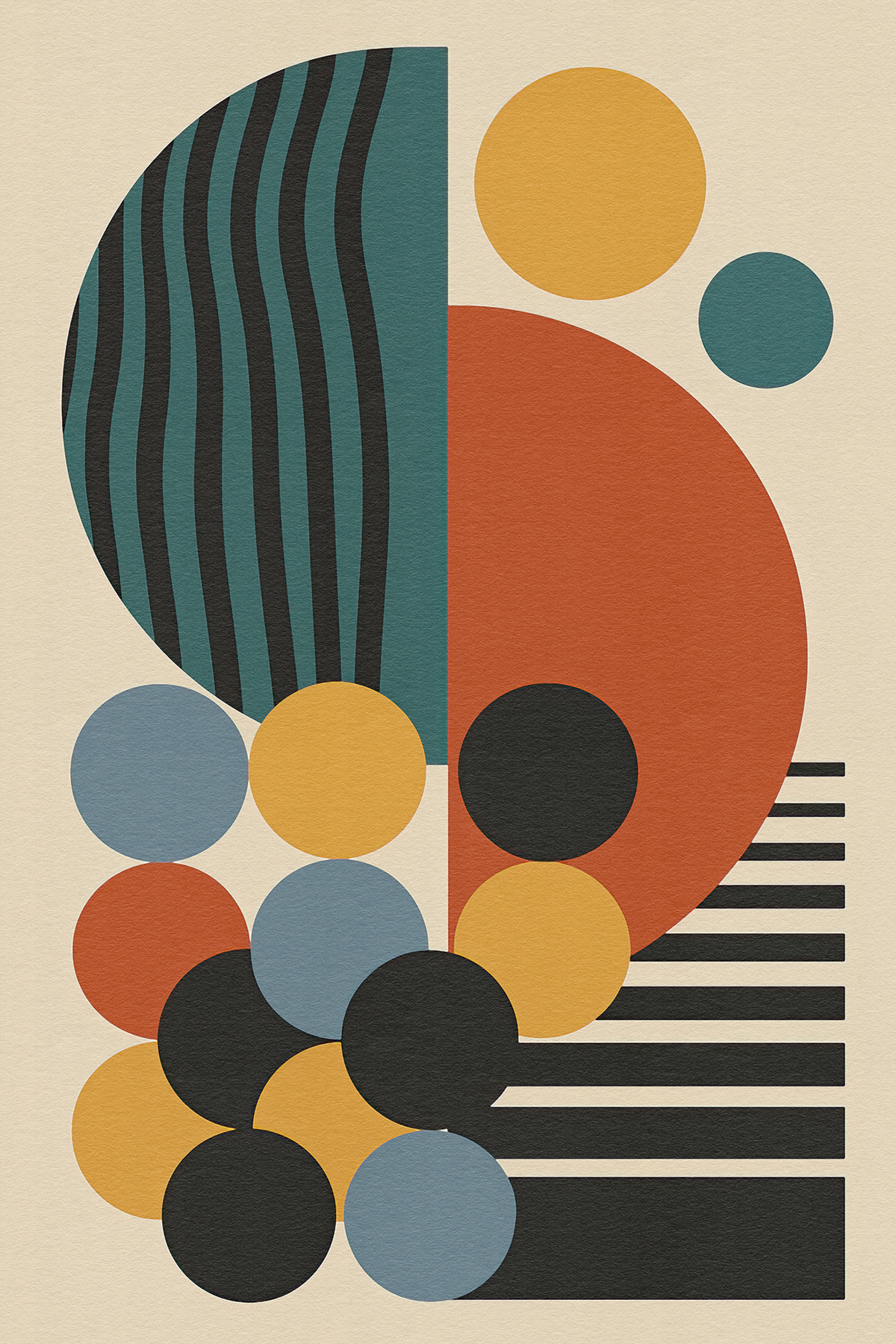 Modern Bauhaus Geometry: A Contemporary Abstract Wall Art Series by ...