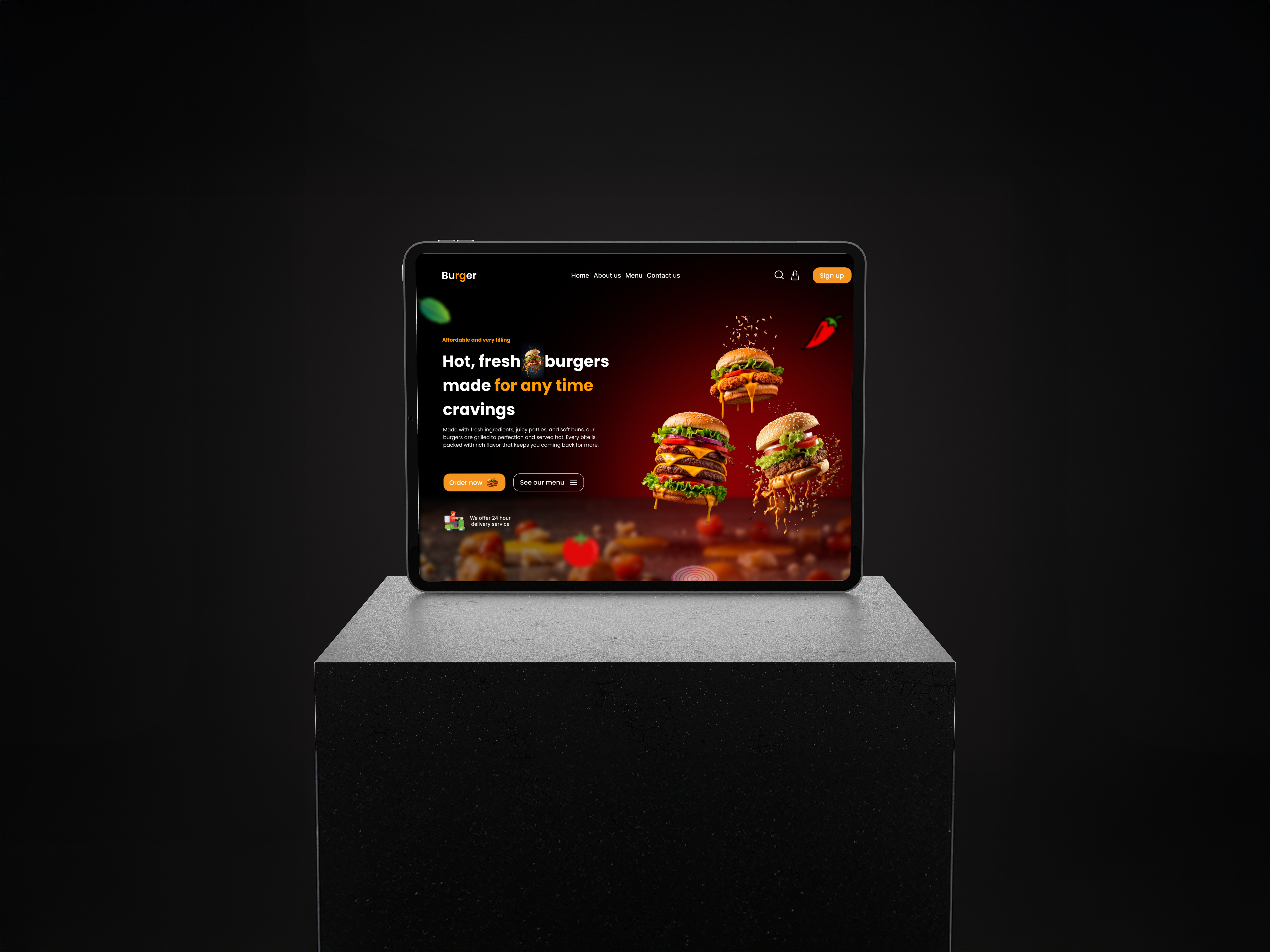 Fast Food Website Design – Burger UI/UX landing page by DesignHer on ...