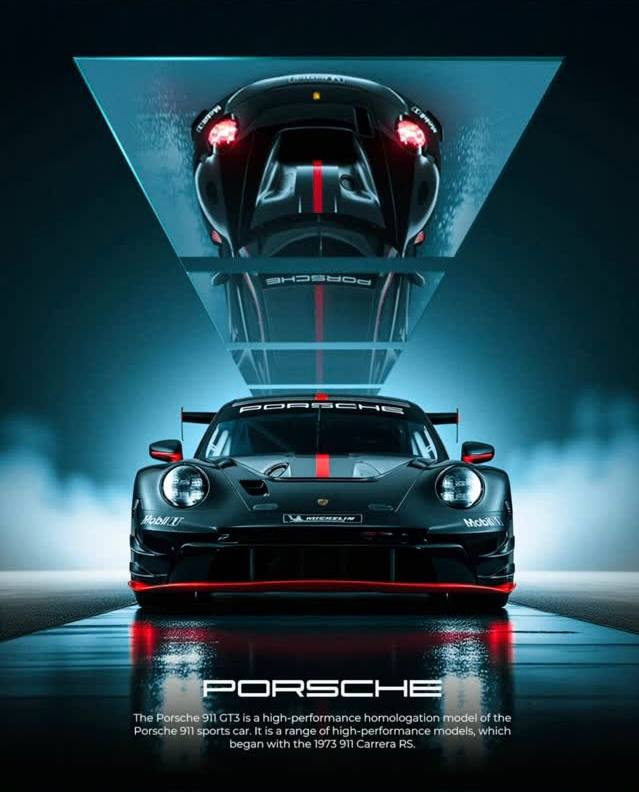 Porsche 911 GT3 R Racing Car Poster Design. by Anayat Haque Khan on ...