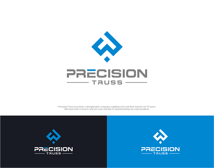 PRECISION TRUSS Logo Design by Downtown Graphix on Dribbble