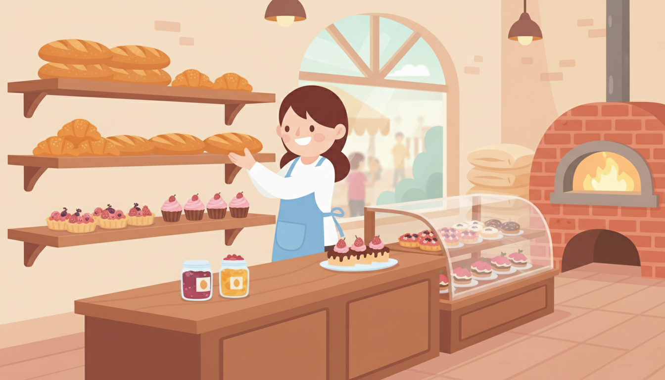 Comfort & Craft: Authentic Bakery Illustration by Xin Yan on Dribbble