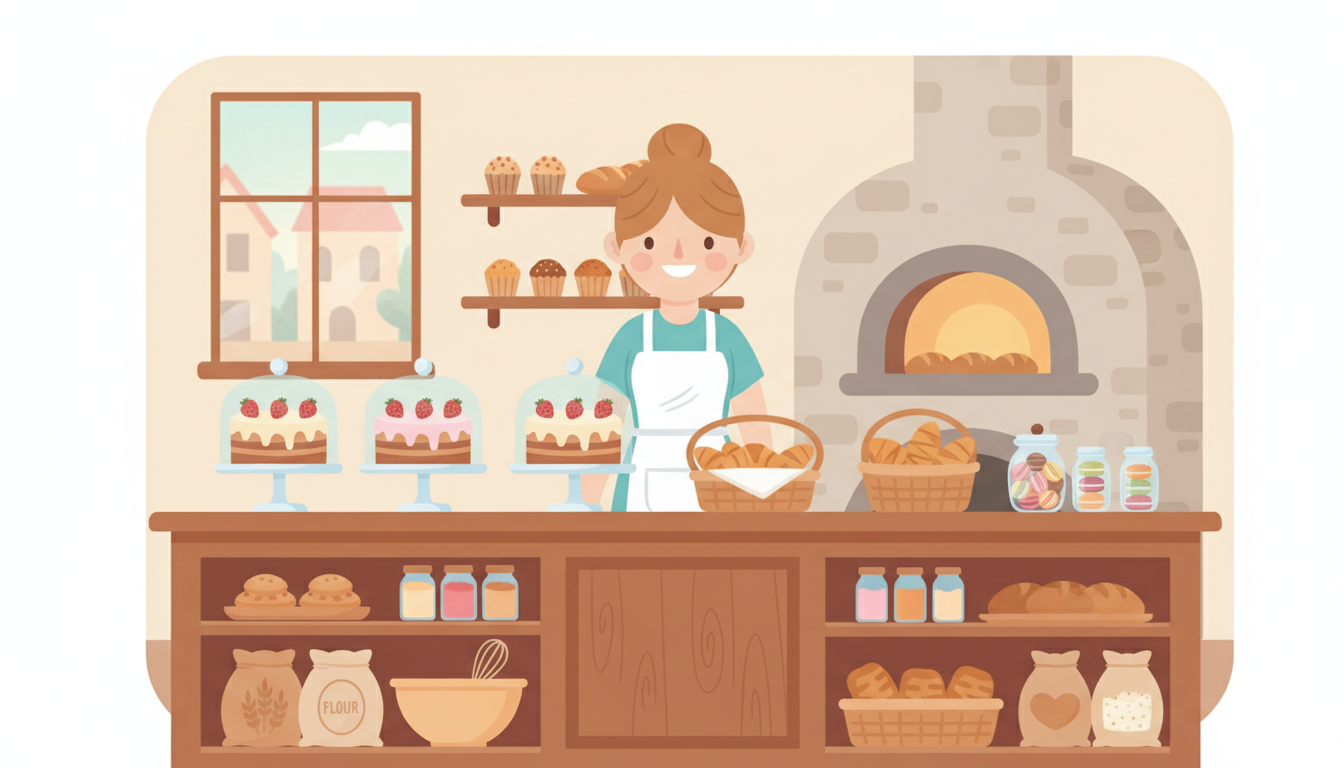 Comfort & Craft: Authentic Bakery Illustration by Xin Yan on Dribbble