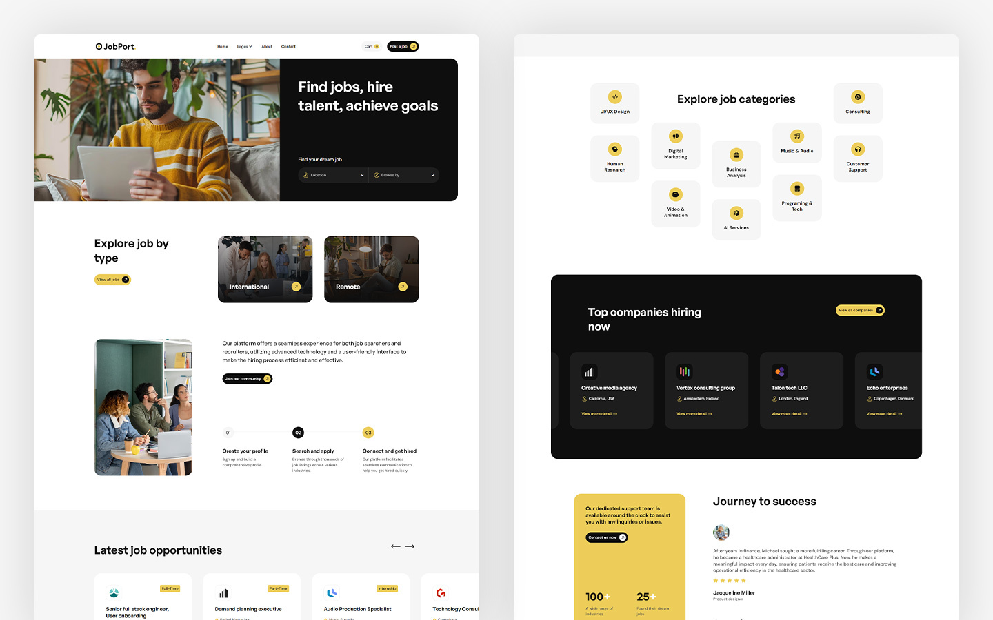 Job Portal Webflow Template by Prashant Tandel on Dribbble