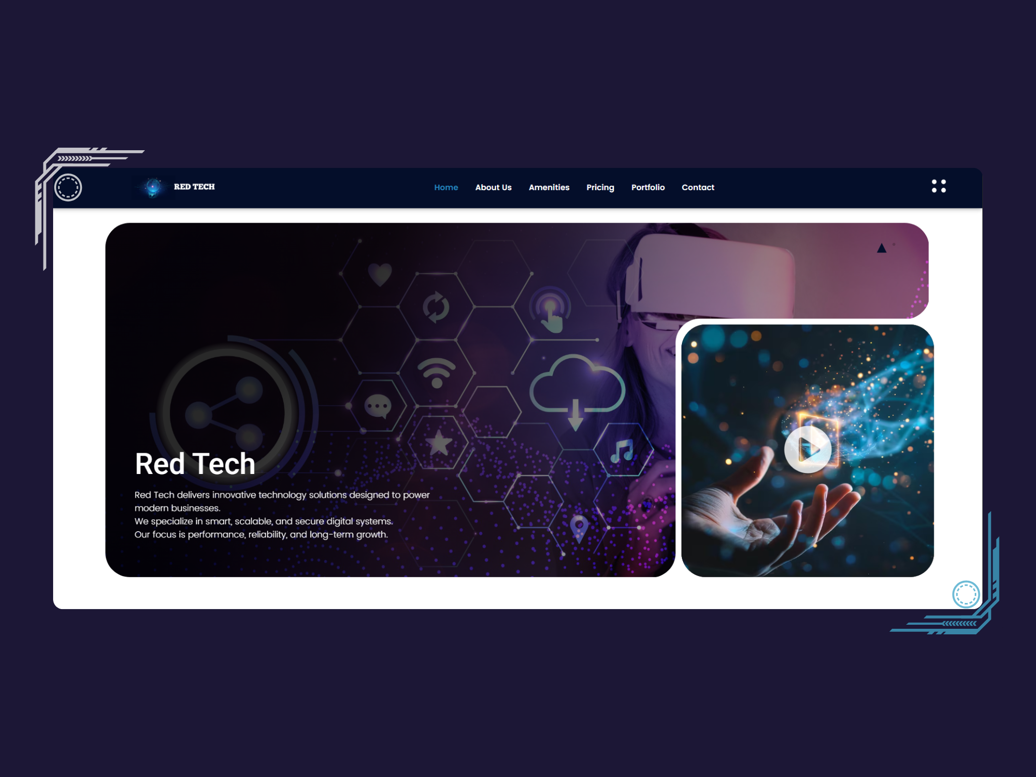 Hero Section Slider - Tech Website by Kiranix on Dribbble