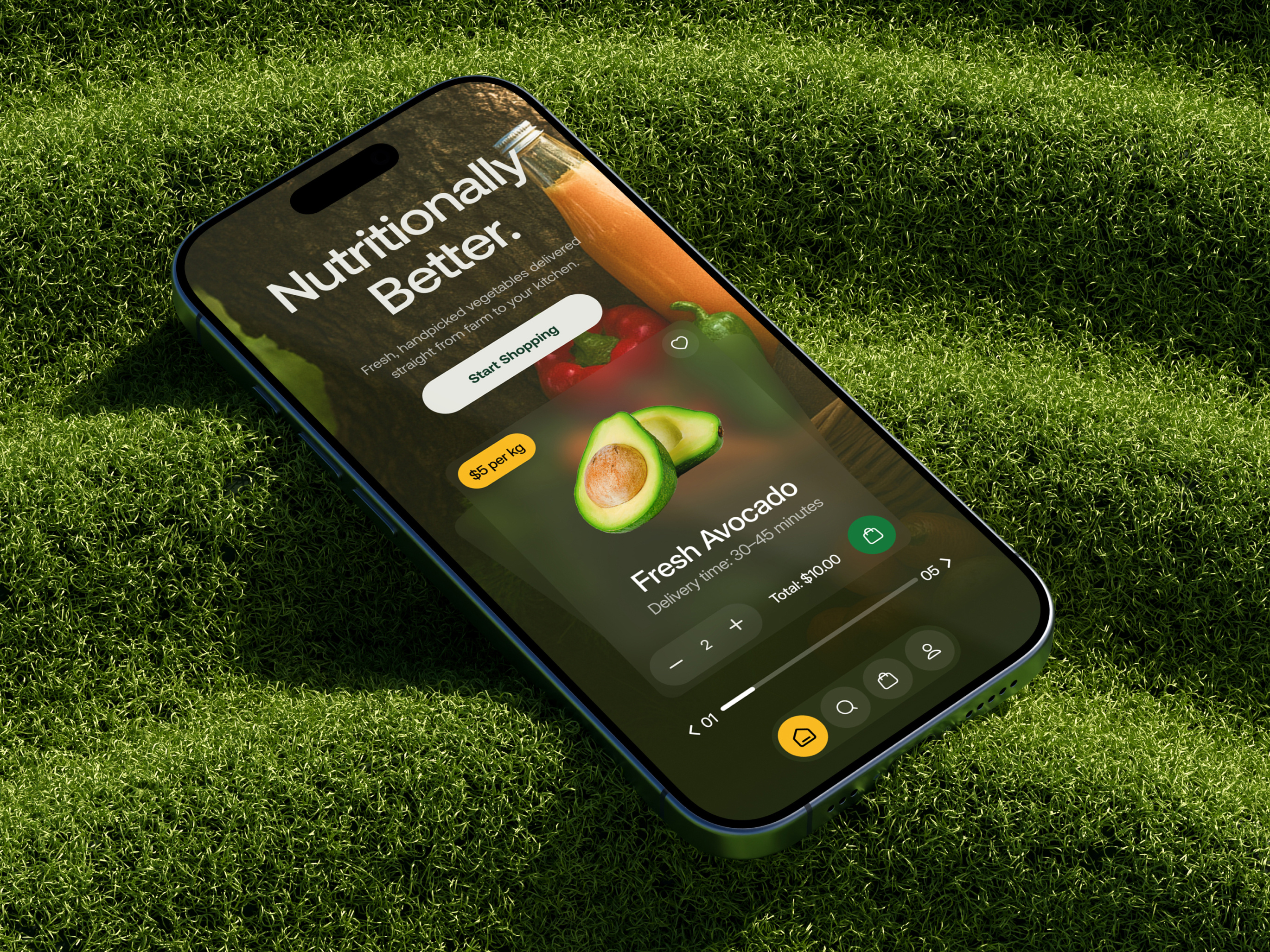 Fresh Produce Delivery App | Modern Grocery Shopping UI/UX by Zihad ...
