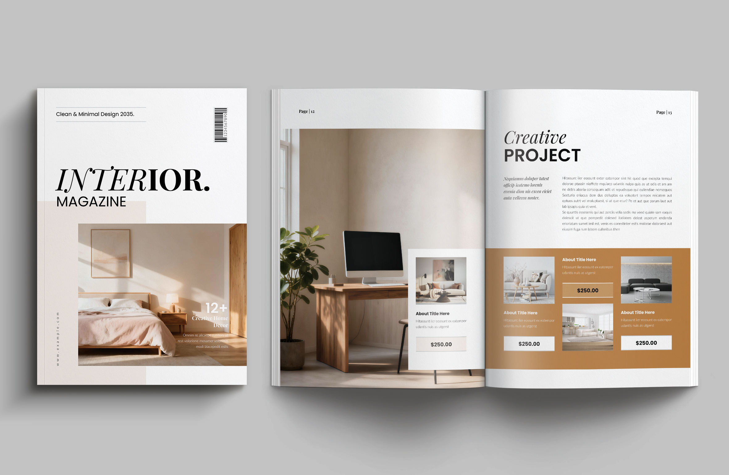 Interior Design Magazine Template by Visual Vorteex on Dribbble