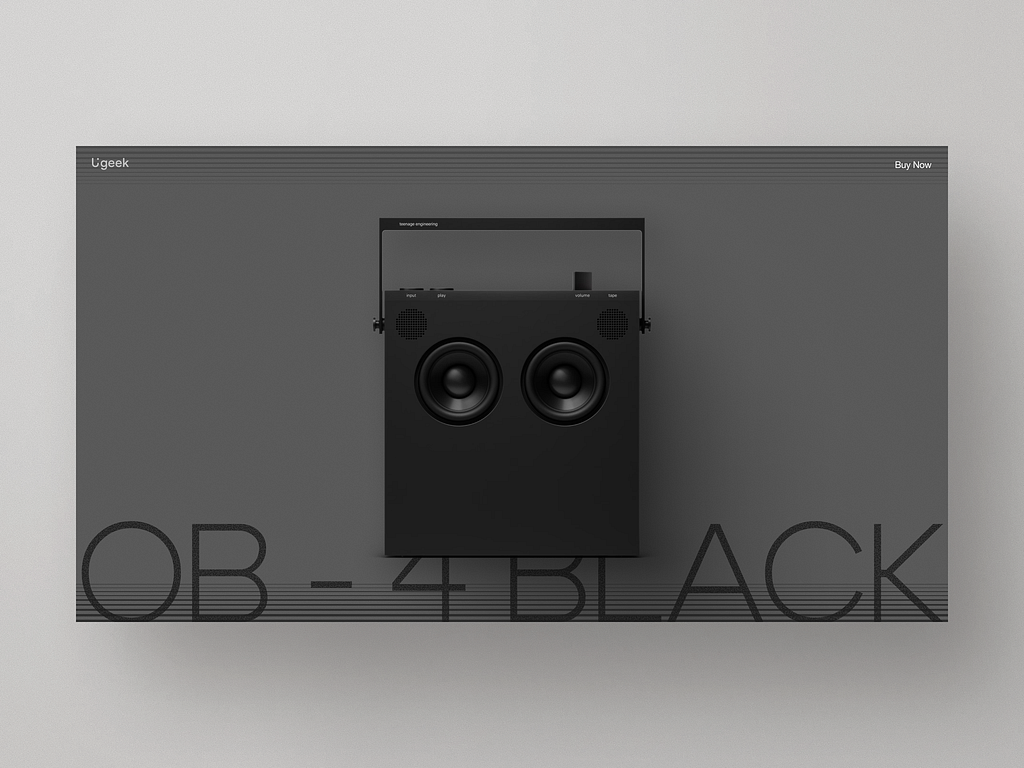 OB–4 Black Product Page by Masudur Rahman on Dribbble