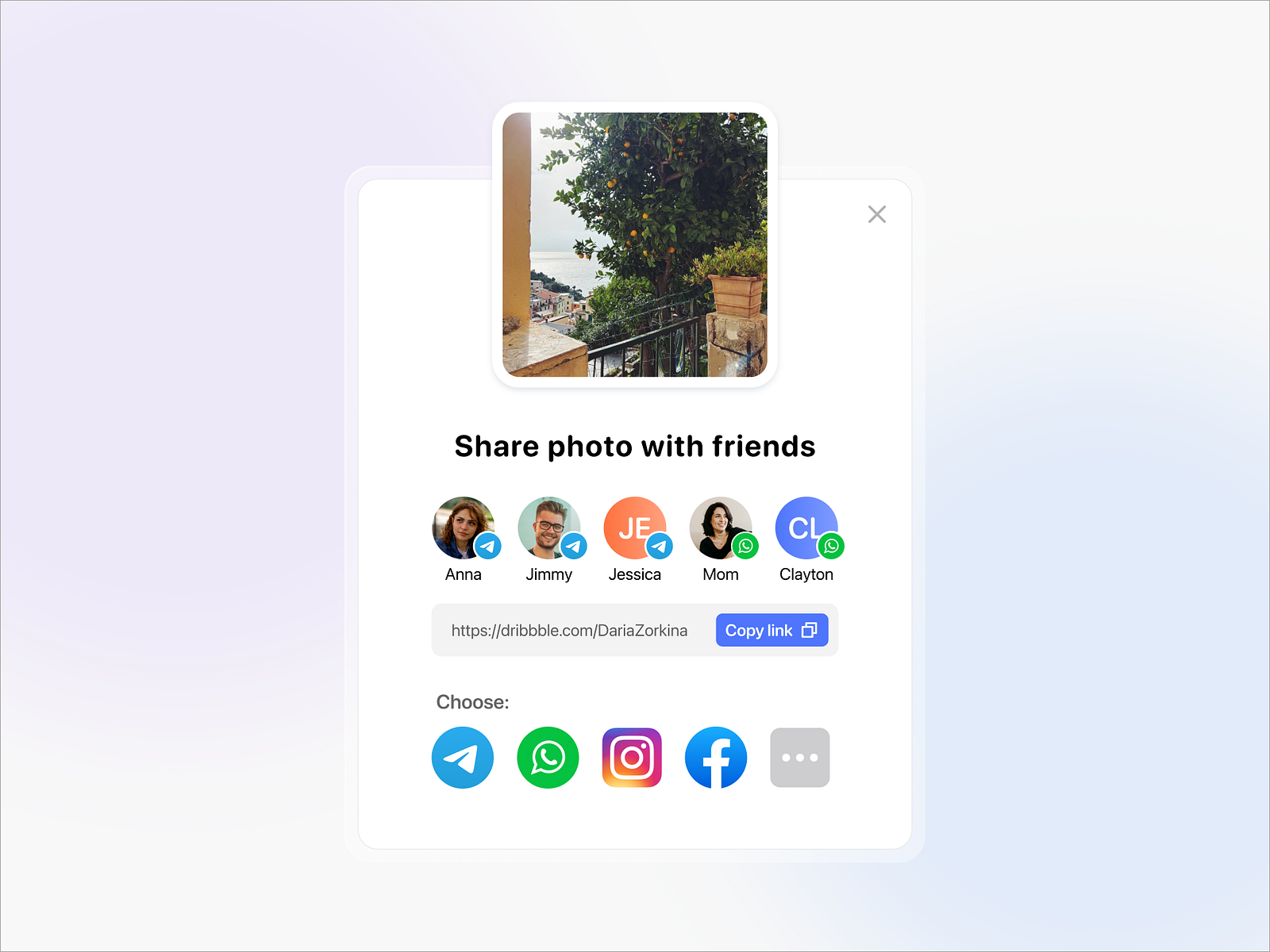 Daily UI #010 Social Share by Daria Karpenko on Dribbble