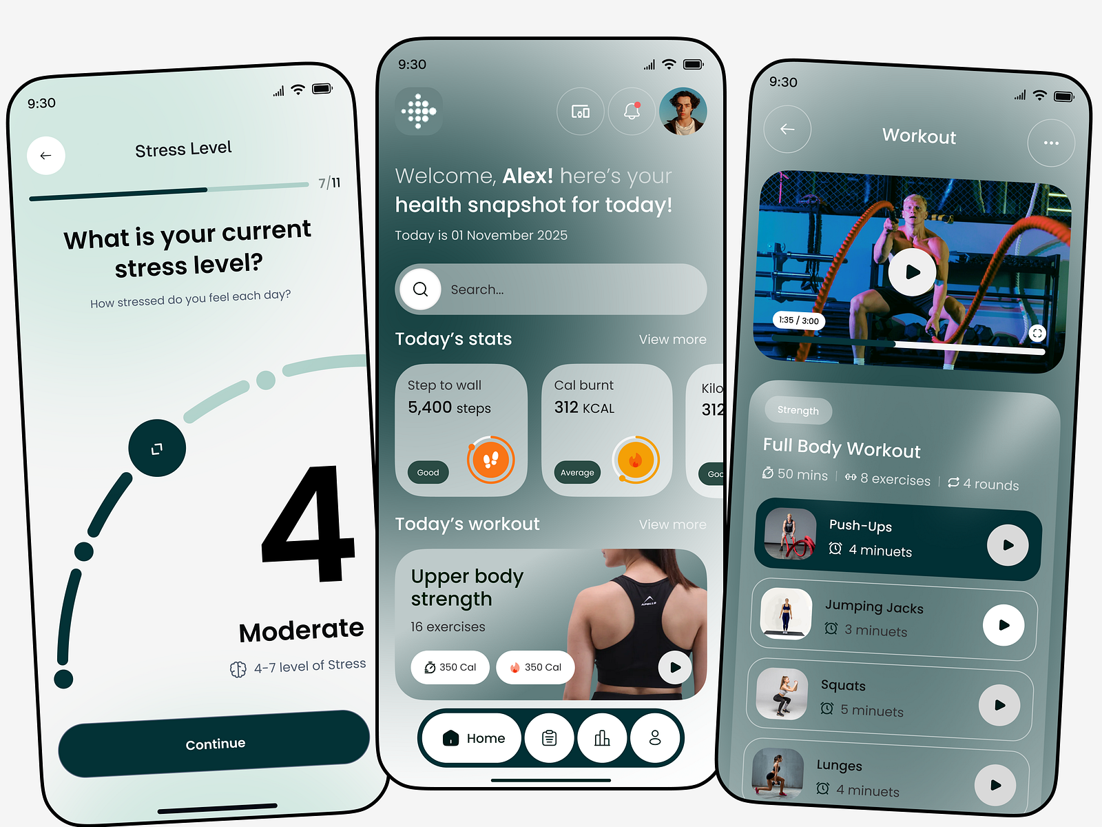 Fitness & Wellness Mobile App UI Design by UIX Rouf on Dribbble