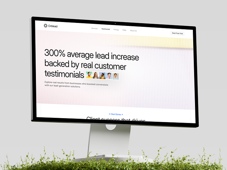Lead gen SaaS website testomonial page design by Josim for Opndoo ...