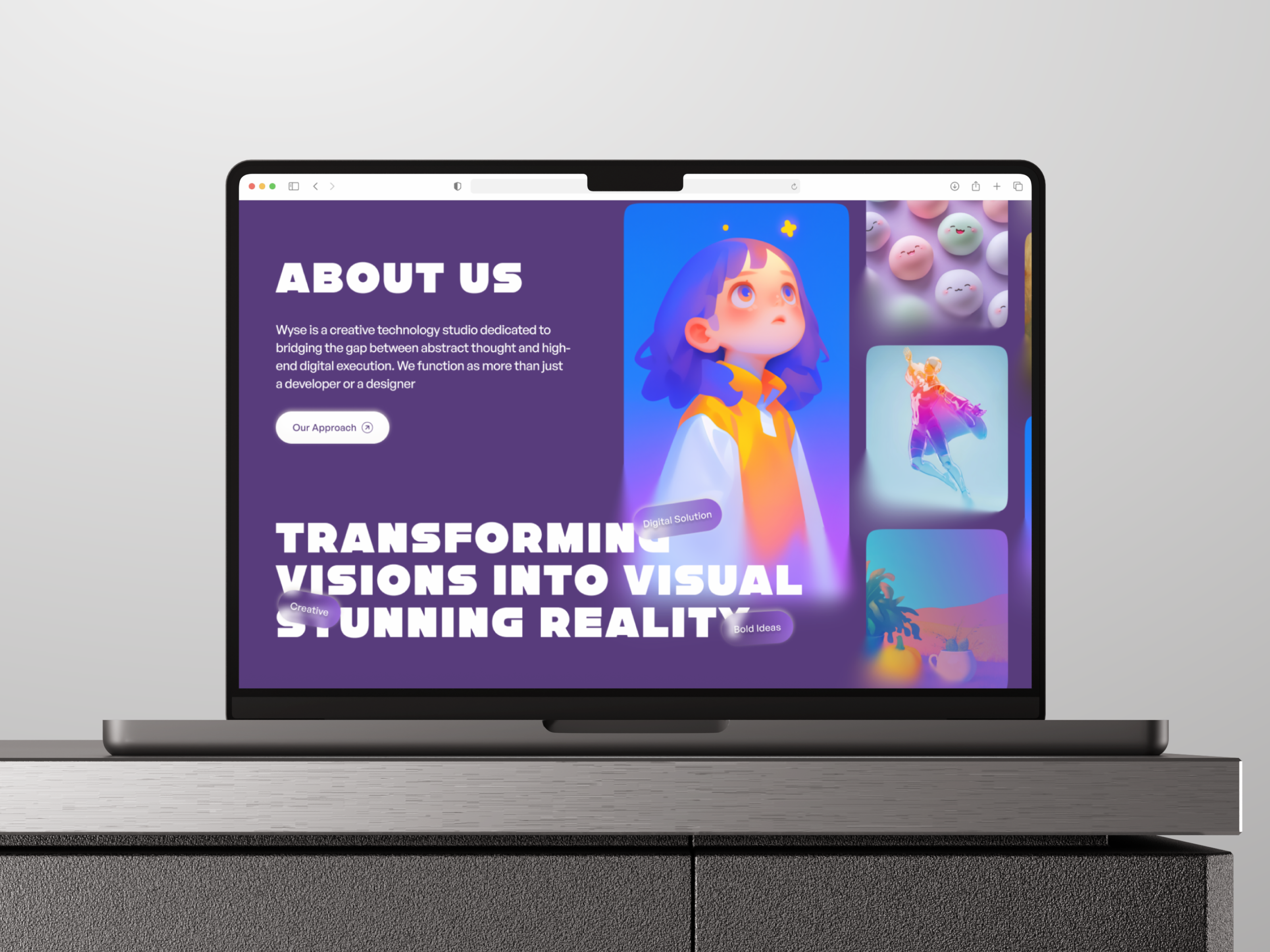 Creative Studio Website Design with Bold Visual Identity by UIUX Portal ...