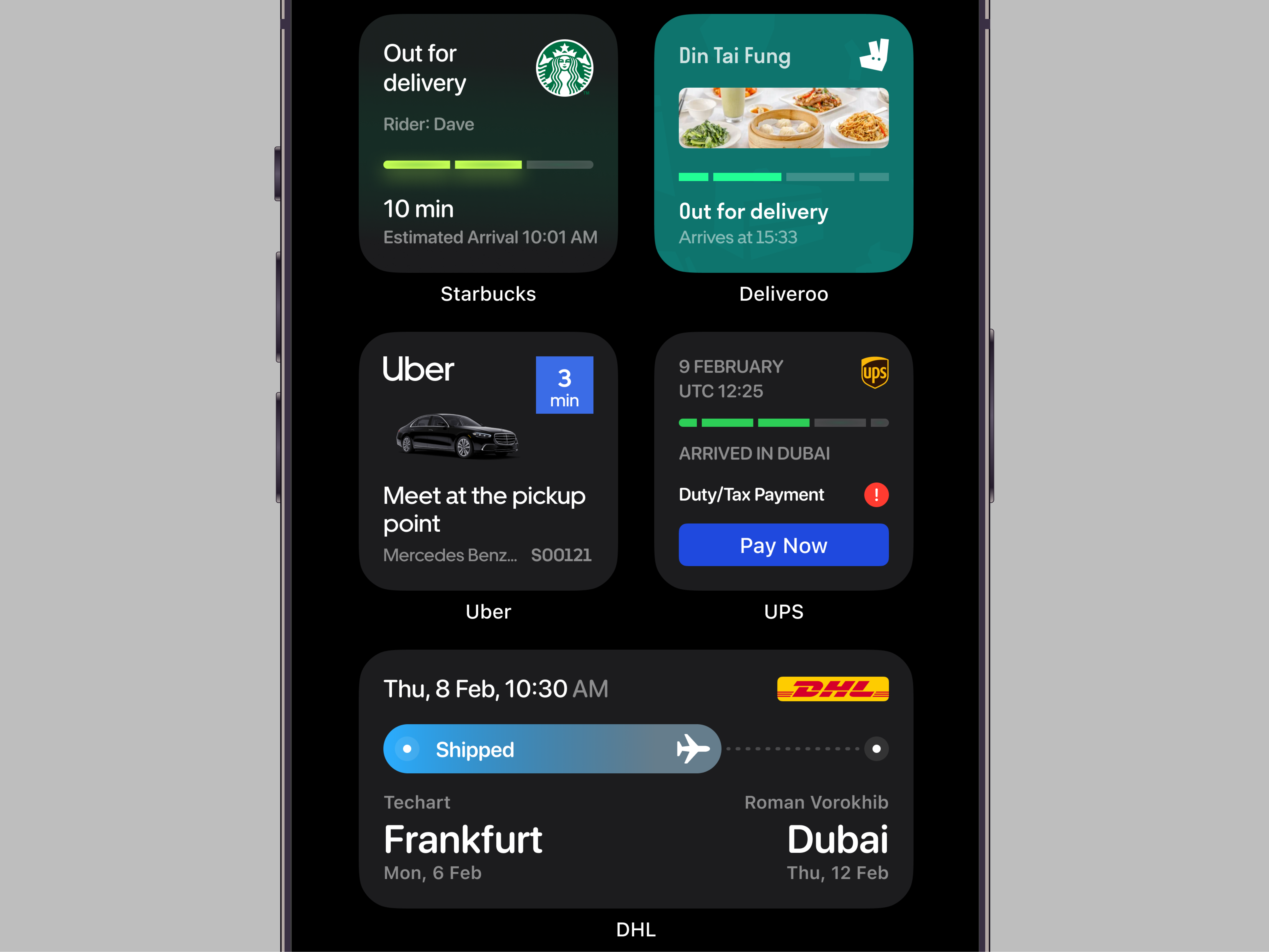 iOS Home Screen - Tracking Widgets Set. by Roman Vorokhib on Dribbble