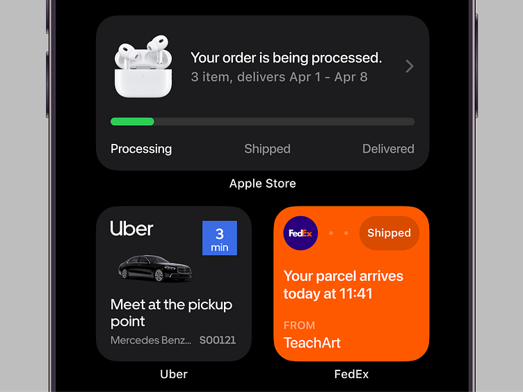 iOS Home Screen - Tracking Widgets Set. by Roman Vorokhib on Dribbble