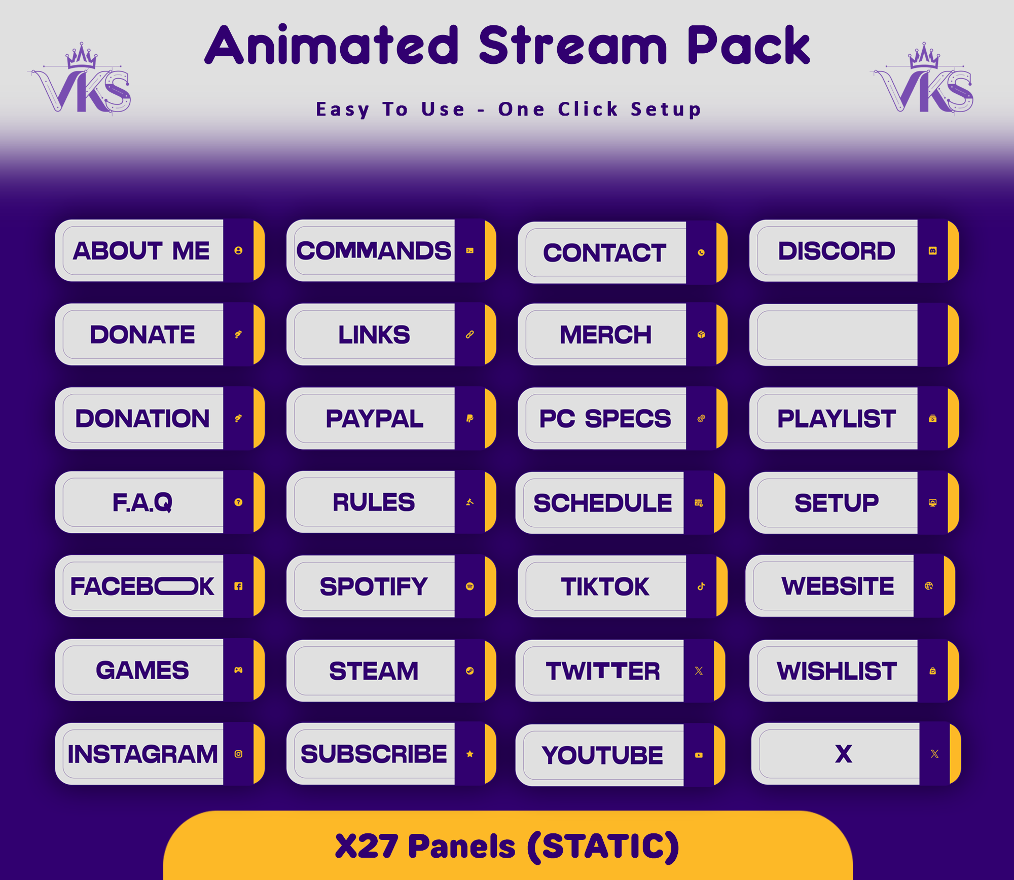 Y2K Retro Professional Purple Stream Overlay I Twitch Overlay by ...