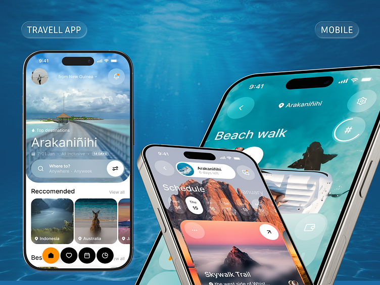 MOBILE travell app by Tetiana on Dribbble