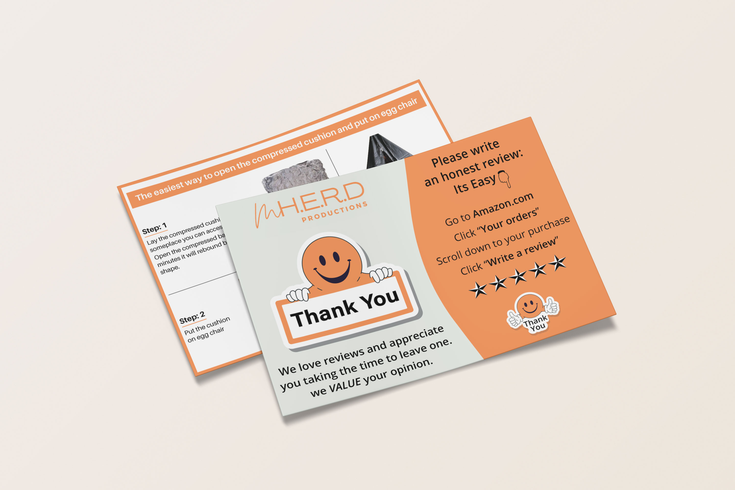 Amazon Insert Card Design For M H.E.R.D PRODUCTIONS by Ahmed on Dribbble