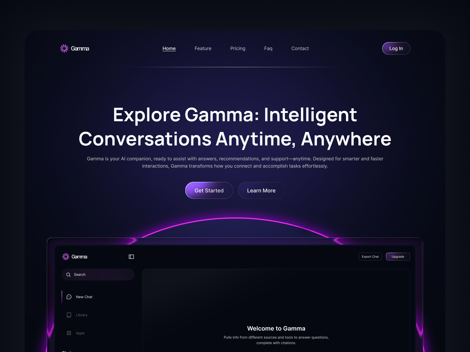 Gamma - AI Chat Bot by Ahmad Fauzan Azhim on Dribbble