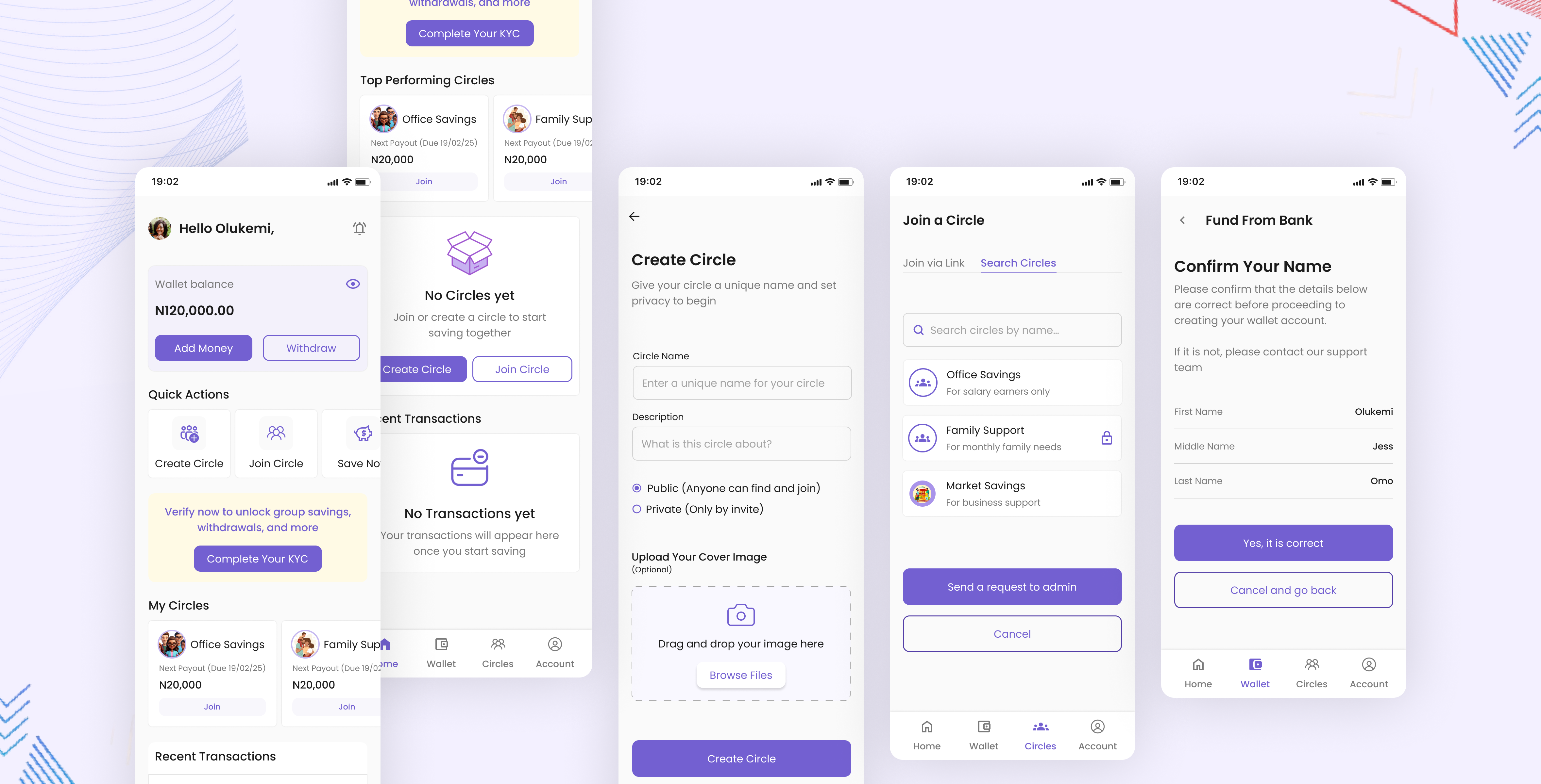 CircleSave - Digital Ajo / Rotational Savings App UI by Oluwakemi ...