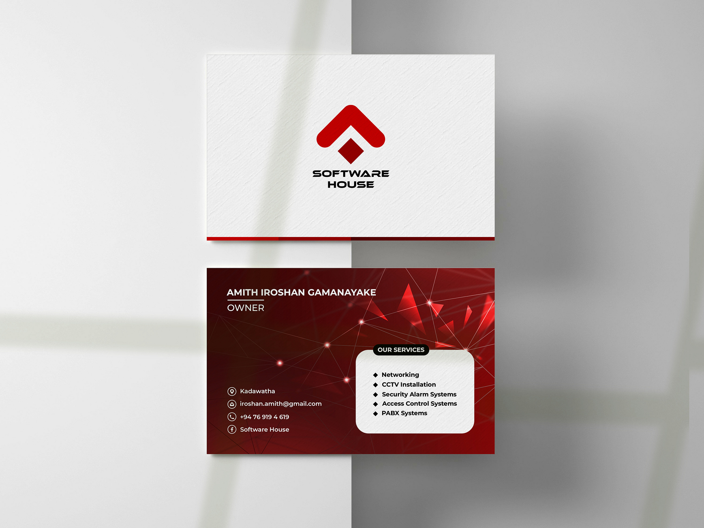 BUSINESS CARD DESIGN | SoftWare House by Sachith Theekshana on Dribbble