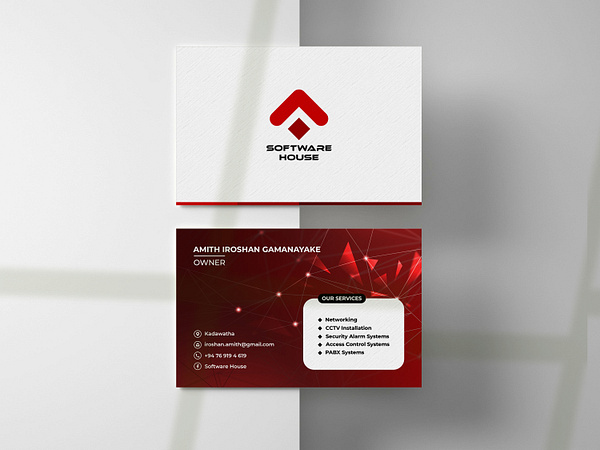 BUSINESS CARD DESIGN | SoftWare House by Sachith Theekshana on Dribbble