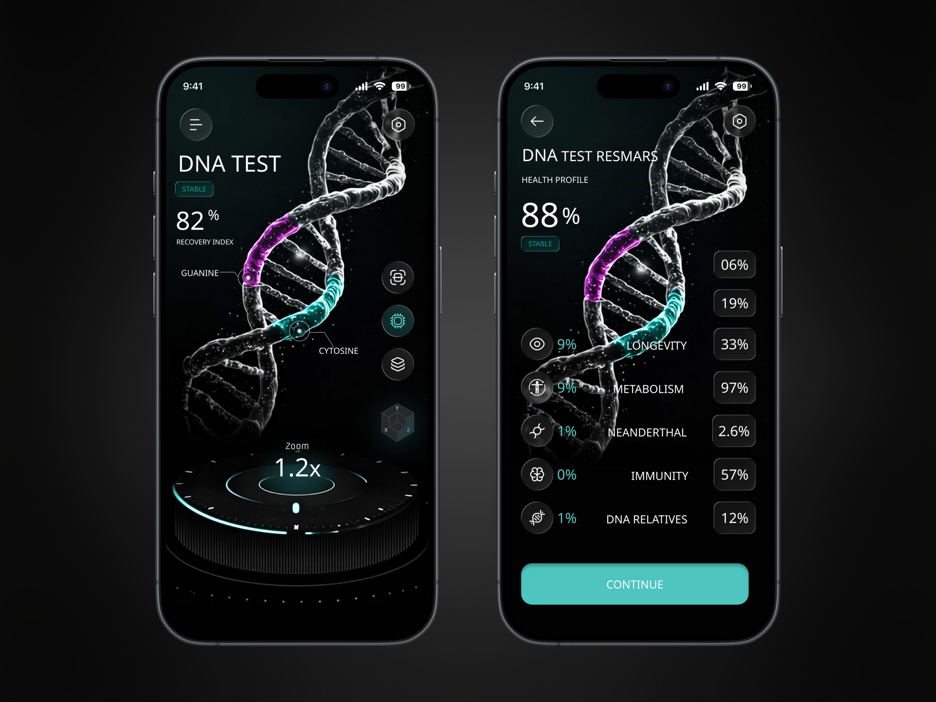 DNA Test & Genetic Health Analysis App UI UX Design. by MaMuN AhAmEd on ...