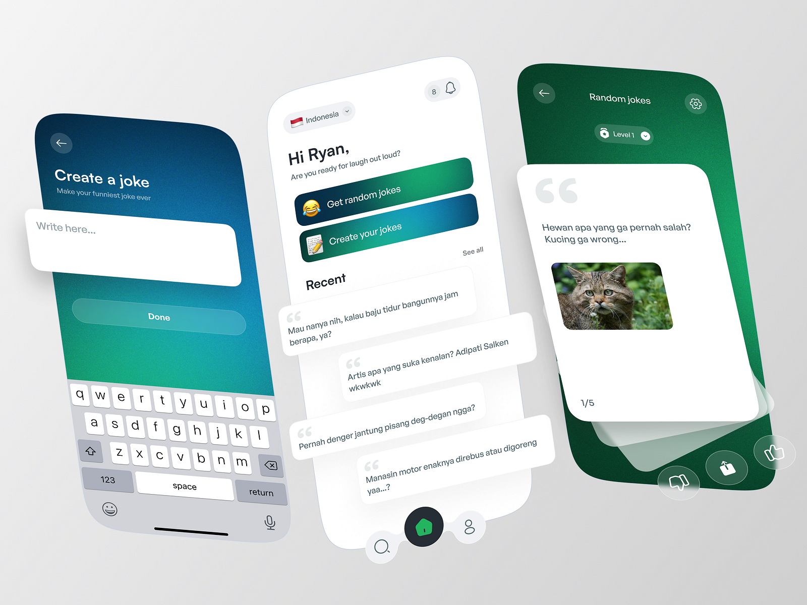 iJokes - Jokes Mobile App by Ryanae for Waffle Space on Dribbble
