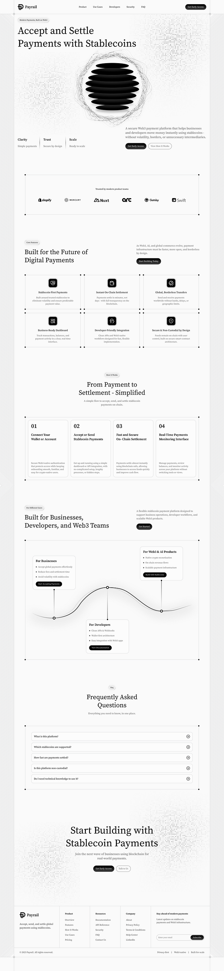 Crypto Payments & Stable coins Landing Page UI by Md Saimon on Dribbble