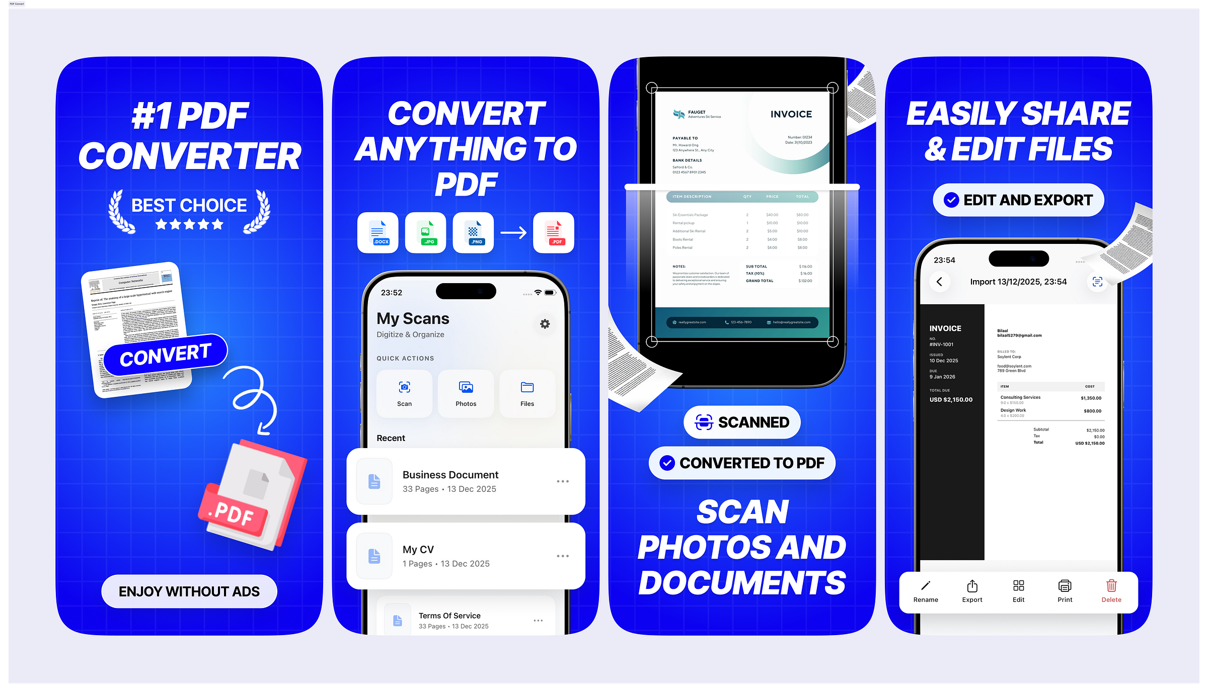 PDF Converter App Store Screenshots Design by Saqib Bhatte on Dribbble