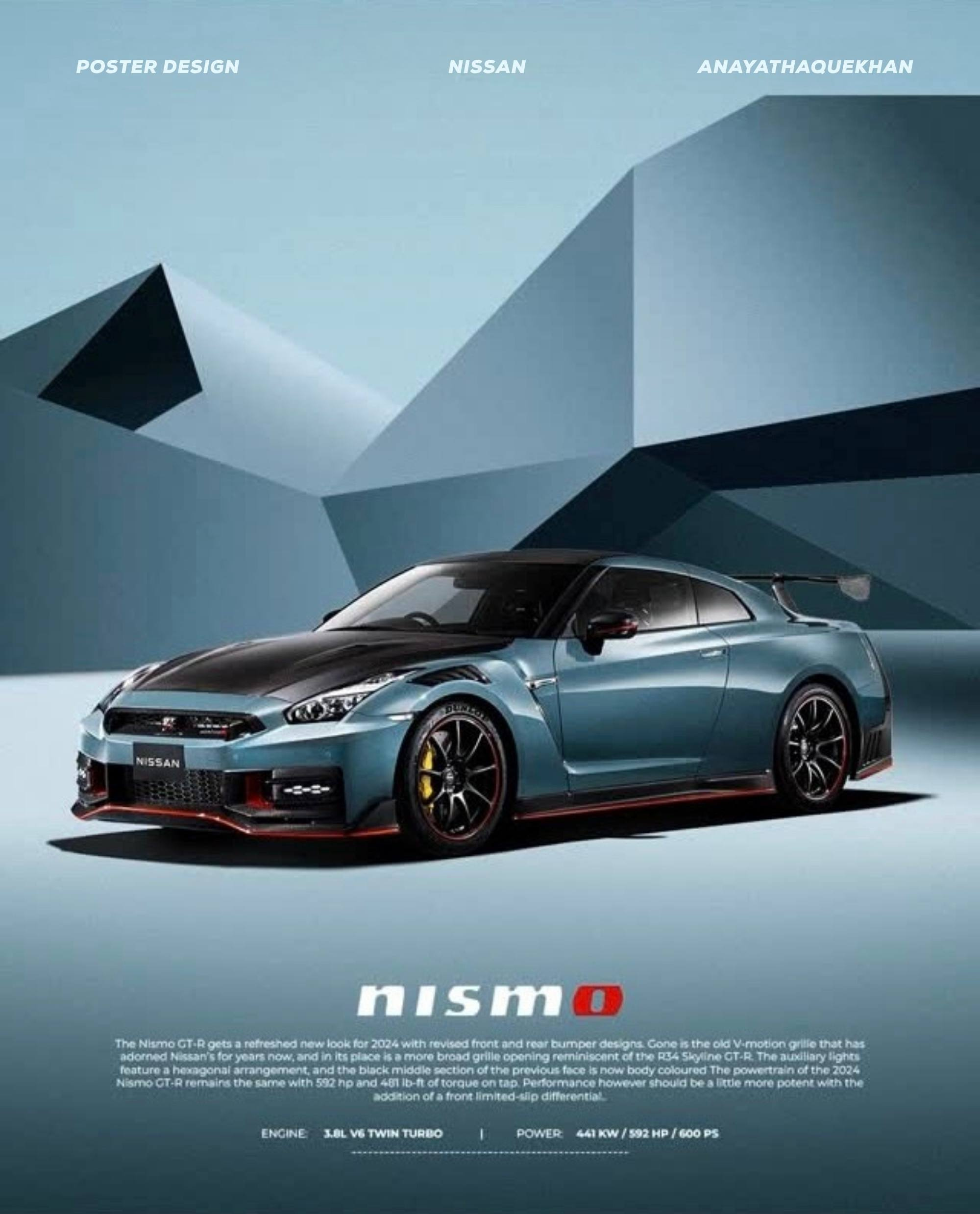 Nissan GT-R Nismo Car Poster Design. by Anayat Haque Khan on Dribbble