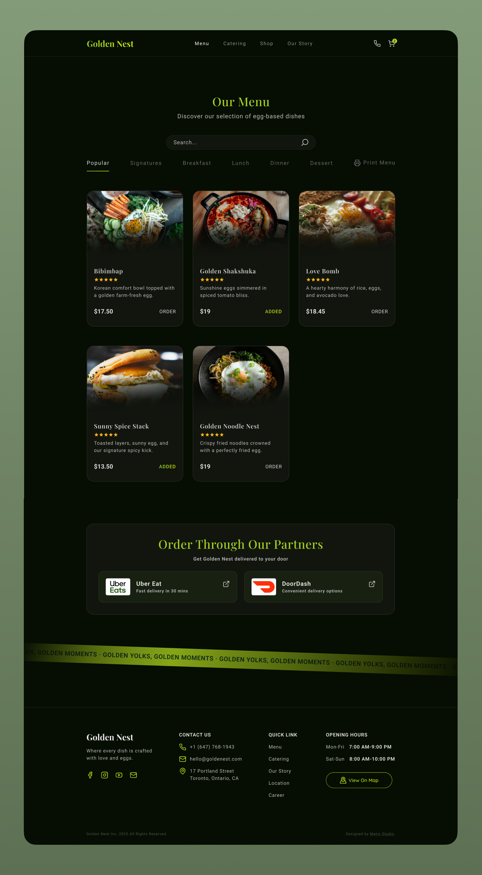 Food delivery web UI design by PixelCraft Studio on Dribbble