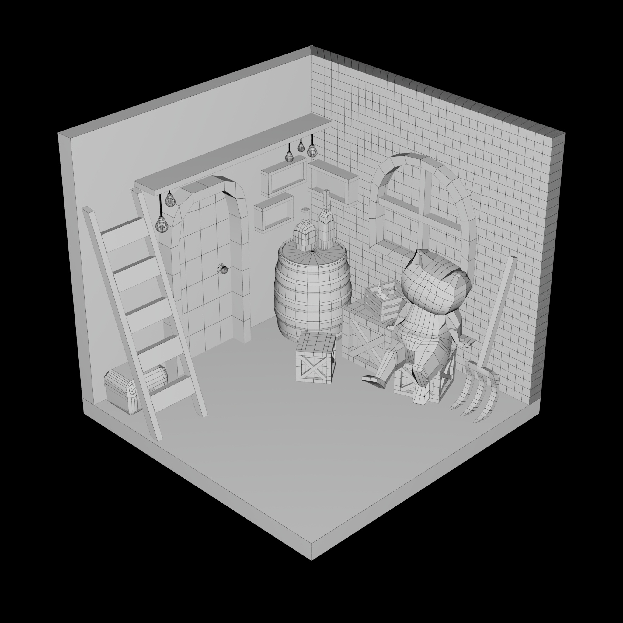 Mr Plumbskim's Room (3D Modeling in Maya) by Nunticha Chukit on Dribbble