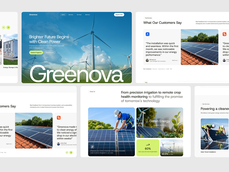 Solar website by Oripio on Dribbble