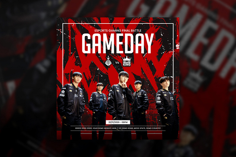 Match day gaming template by Tanmoy Topu on Dribbble