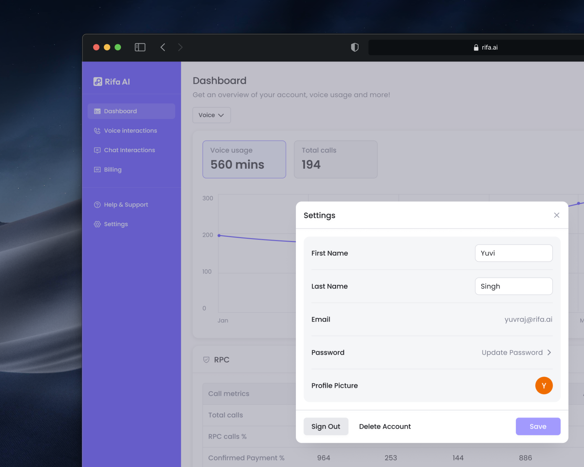 AI SaaS Dashboard - Voice Agent Analytics & Operations by Yuvraj Singh ...