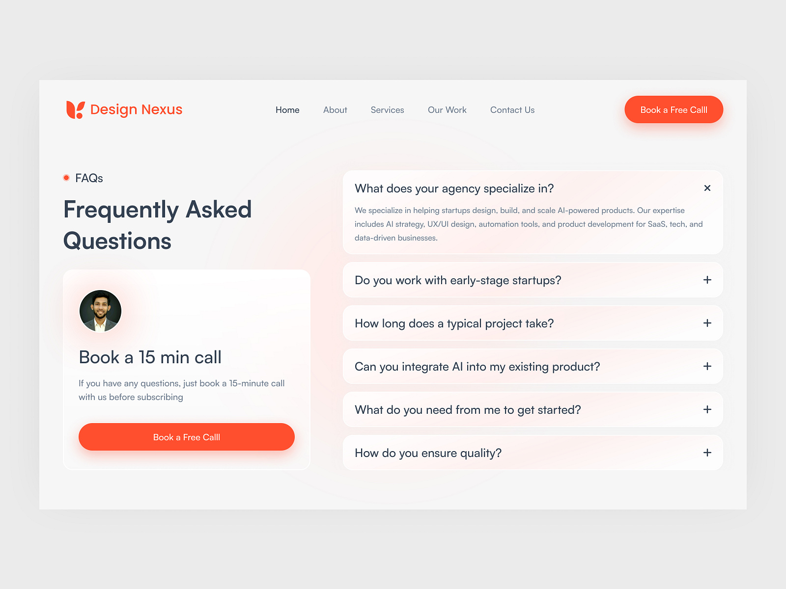 FAQ Section UI Design by Eleyas Hasan 💎 on Dribbble