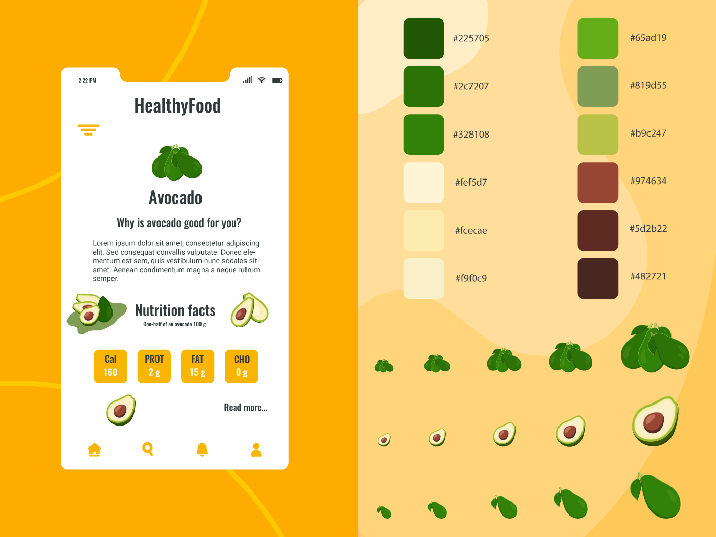 6 Food Icons for a Healthy Food App by Natalia on Dribbble