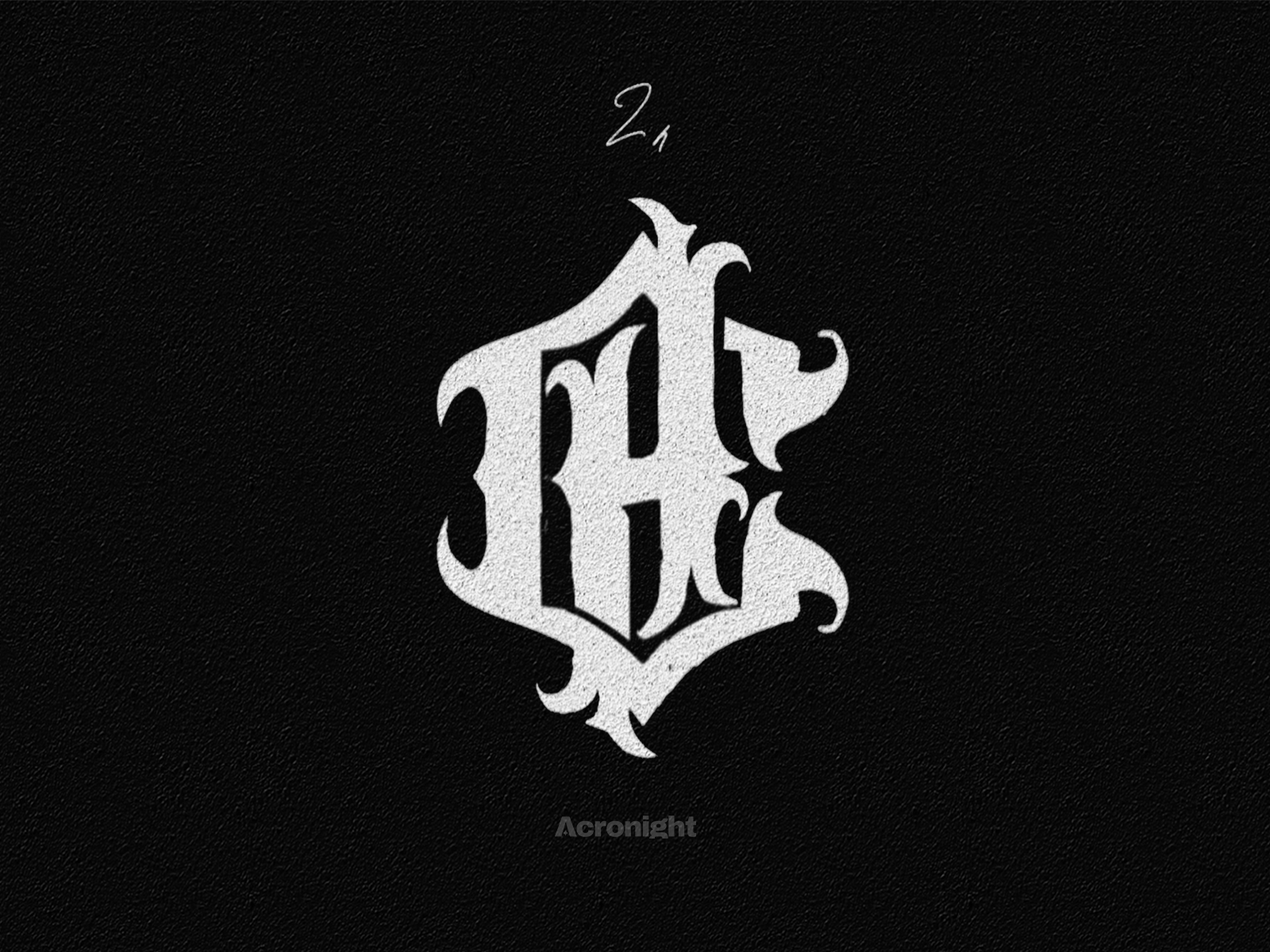 Custom Gothic Monogram “CH” Logo Sketch for Clothing Brand by Acronight ...