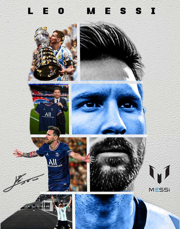 Leo Messi Creative Sports Collage Artwork” by Hani Shah on Dribbble