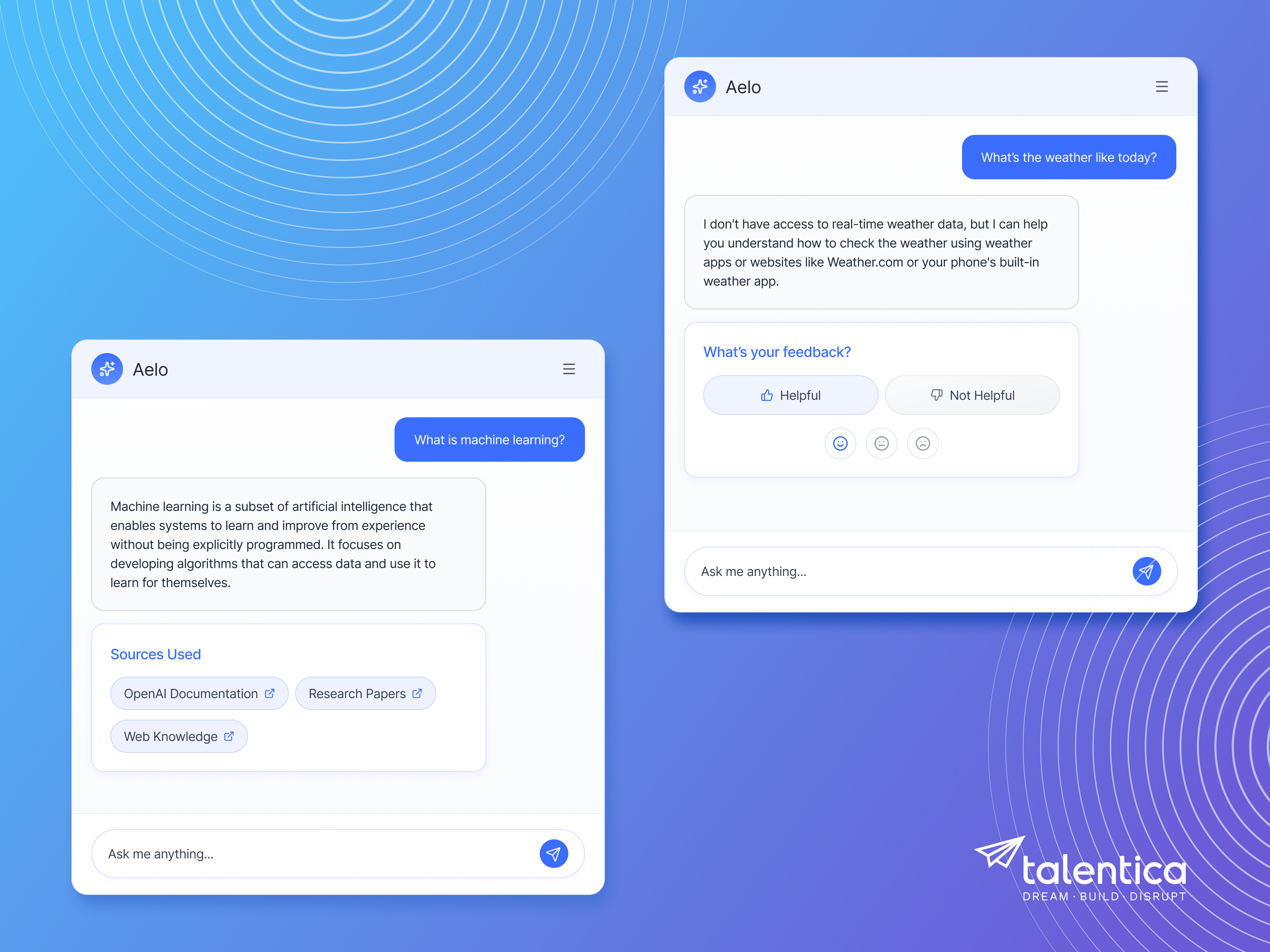 AI Chat Experience - Transparent AI Assistant by Talentica Software ...