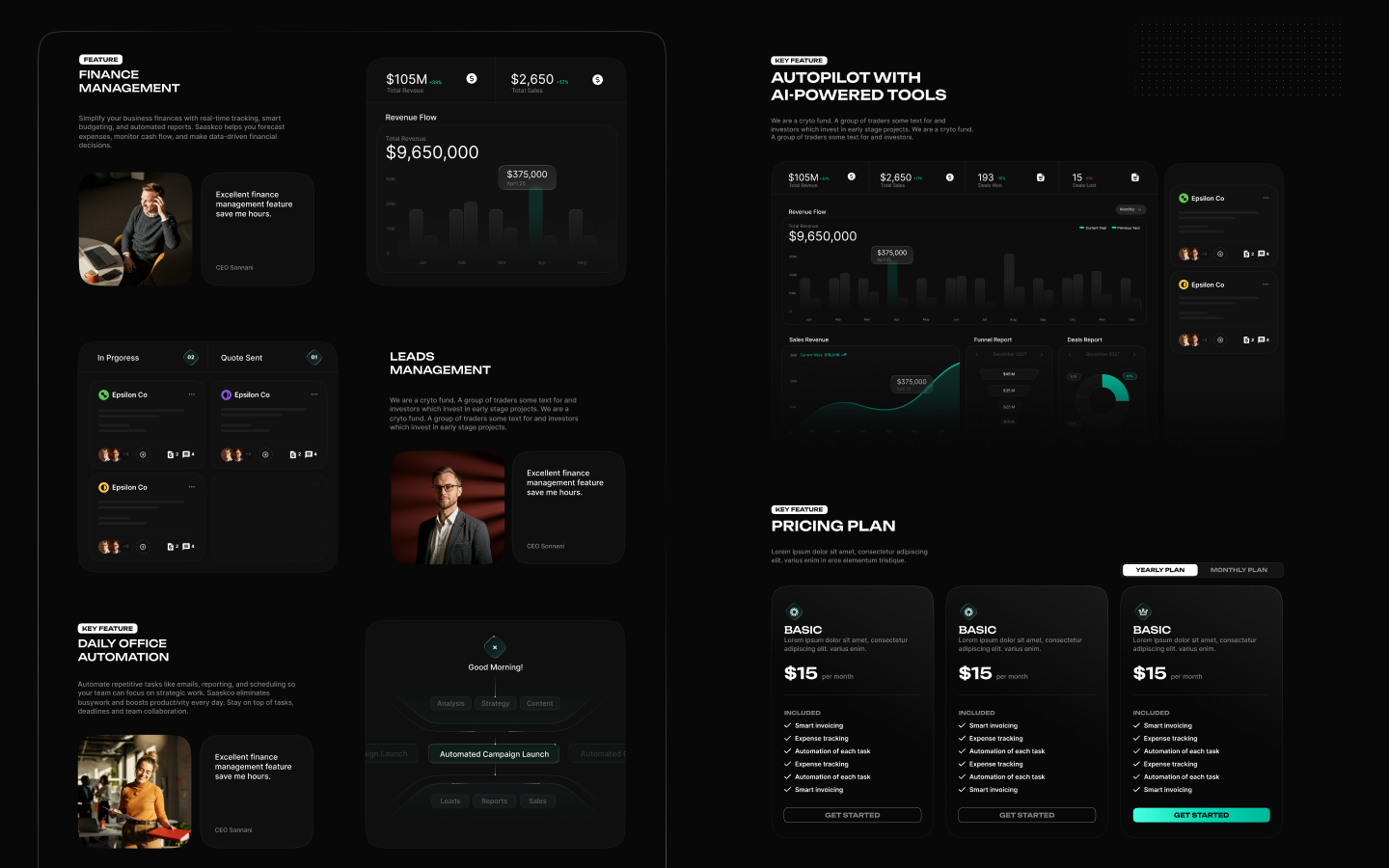 Taskco - AI SAAS Webflow Template by Iconic Graphics on Dribbble