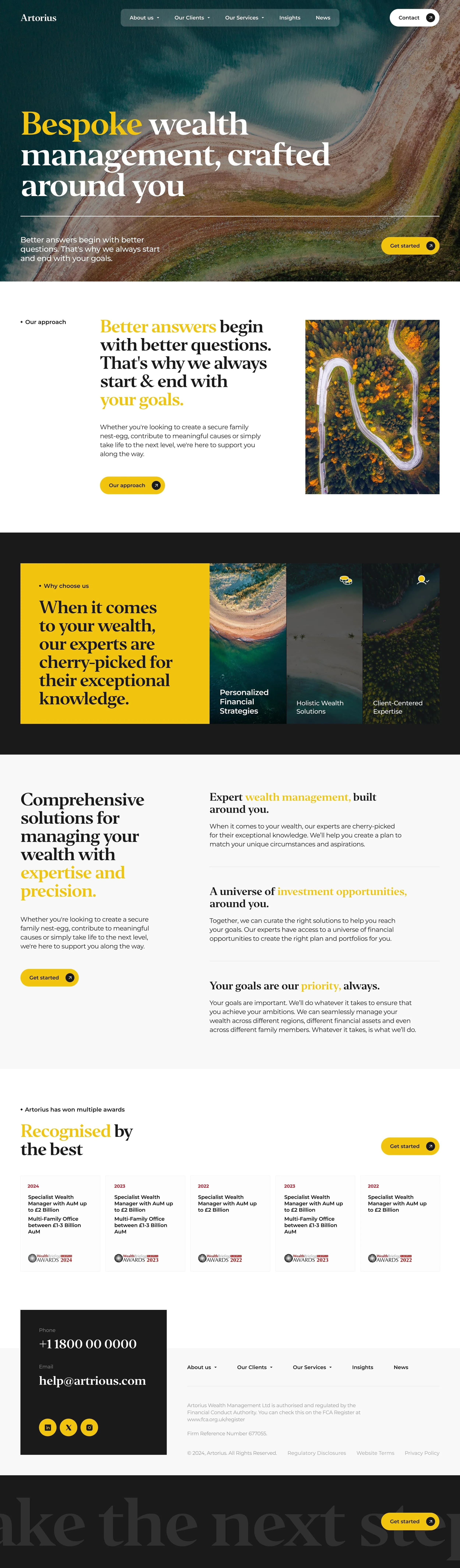 Refined Web Design for Wealth Firm: Artorius by Sam Crawford ...