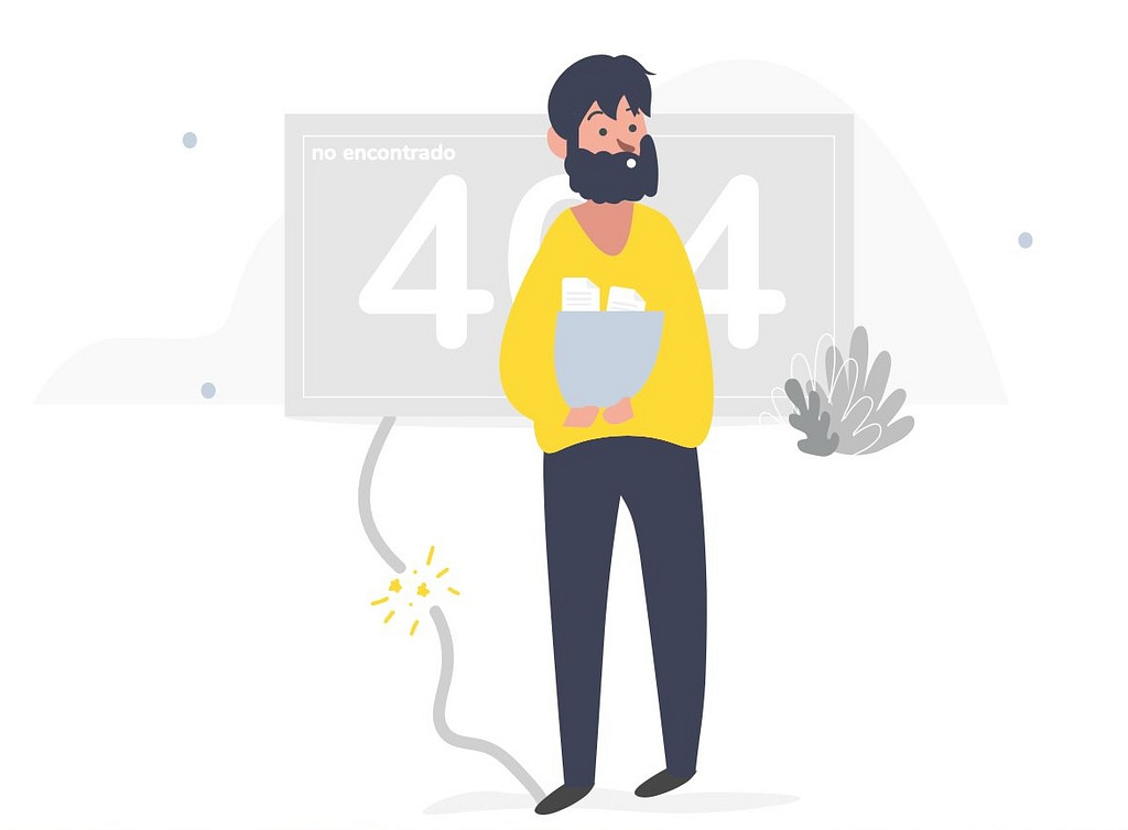 404 Flat Illustration by Kat Díaz on Dribbble