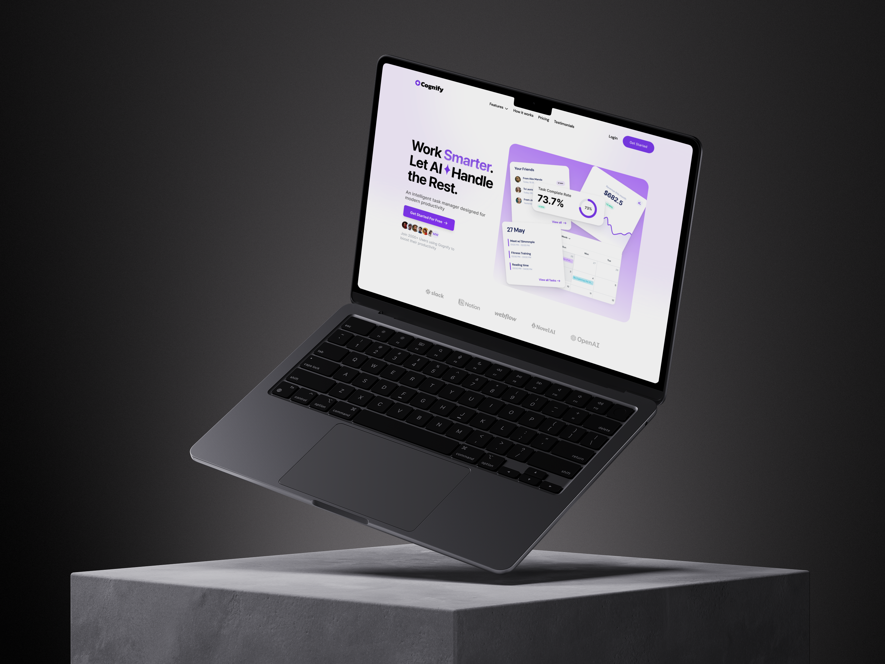 Cognify — AI Task Management Hero Section by Saidos Hits on Dribbble